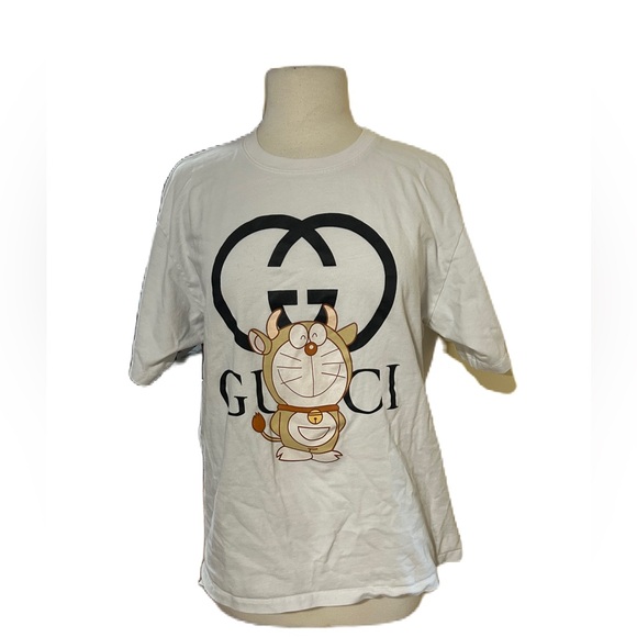 Gucci | Shirts | Gucci X Doraemon Mens Tshirt Small Oversized White ...
